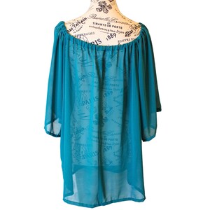 The VM Chiffon Chemise - Renaissance Blouse 3/4 Sleeve off the Shoulder ...