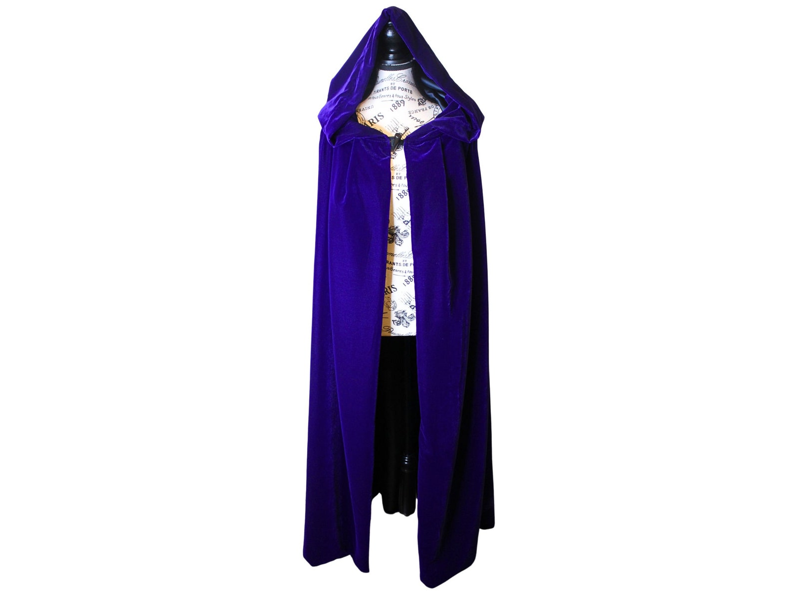 The VM Hooded Cloak Alternative Wedding Velvet Cape Victorian Bridal ...
