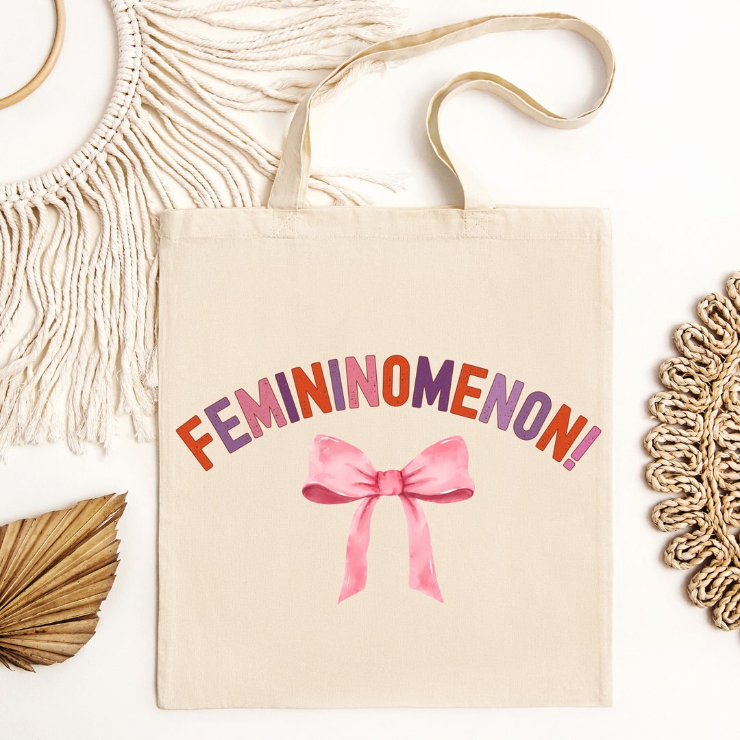 Lesbian Subtle Pride Canvas Tote Bag Femininomenon Balletcore Book Bag