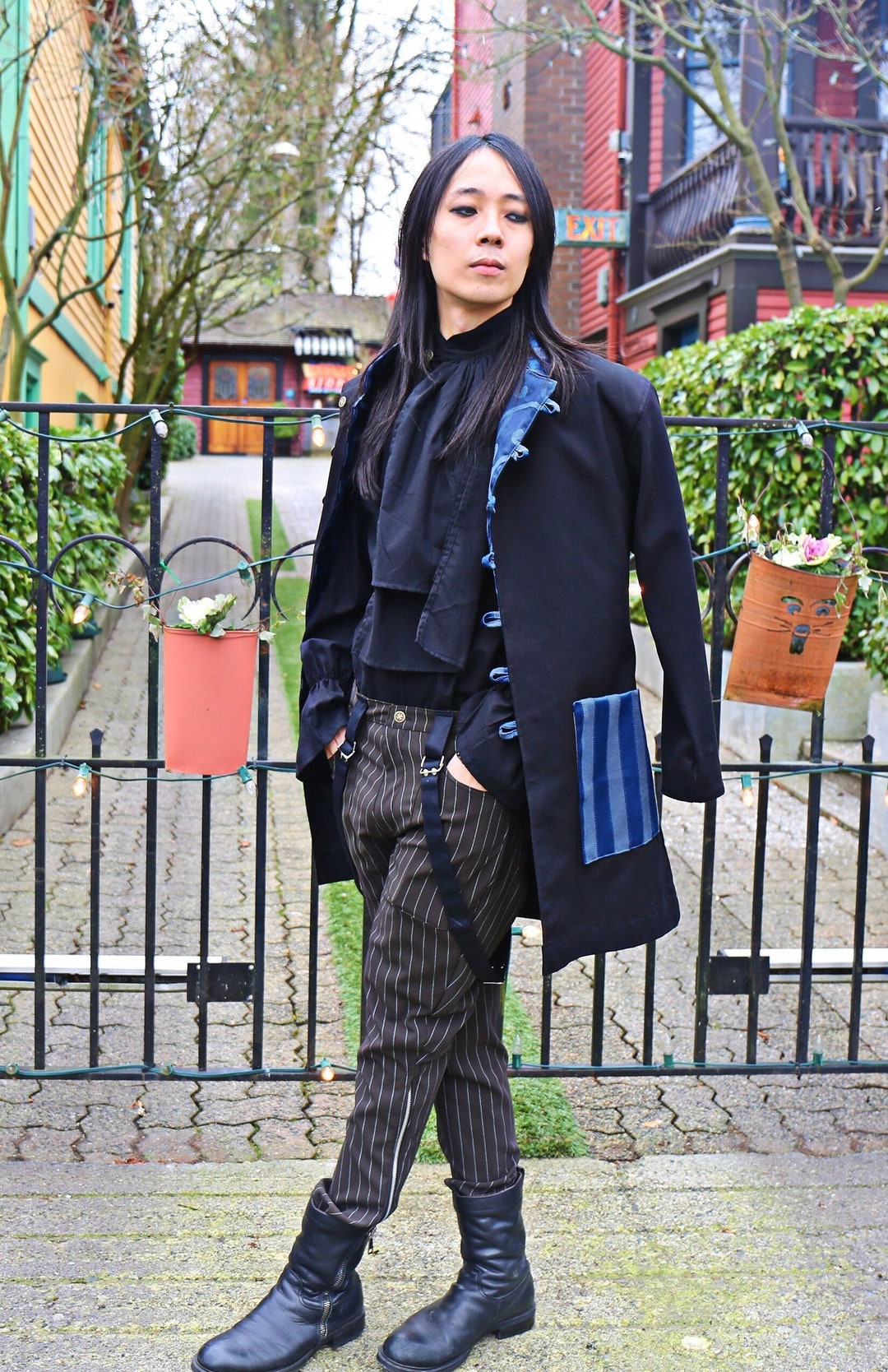 Mens Alternative Wedding Suit Jacket Victorian Frock Coat Handmade