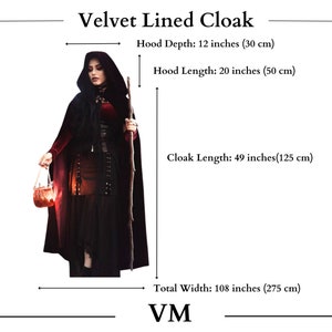 The VM Hooded Cloak - Alternative Wedding Velvet Cape Victorian Bridal ...