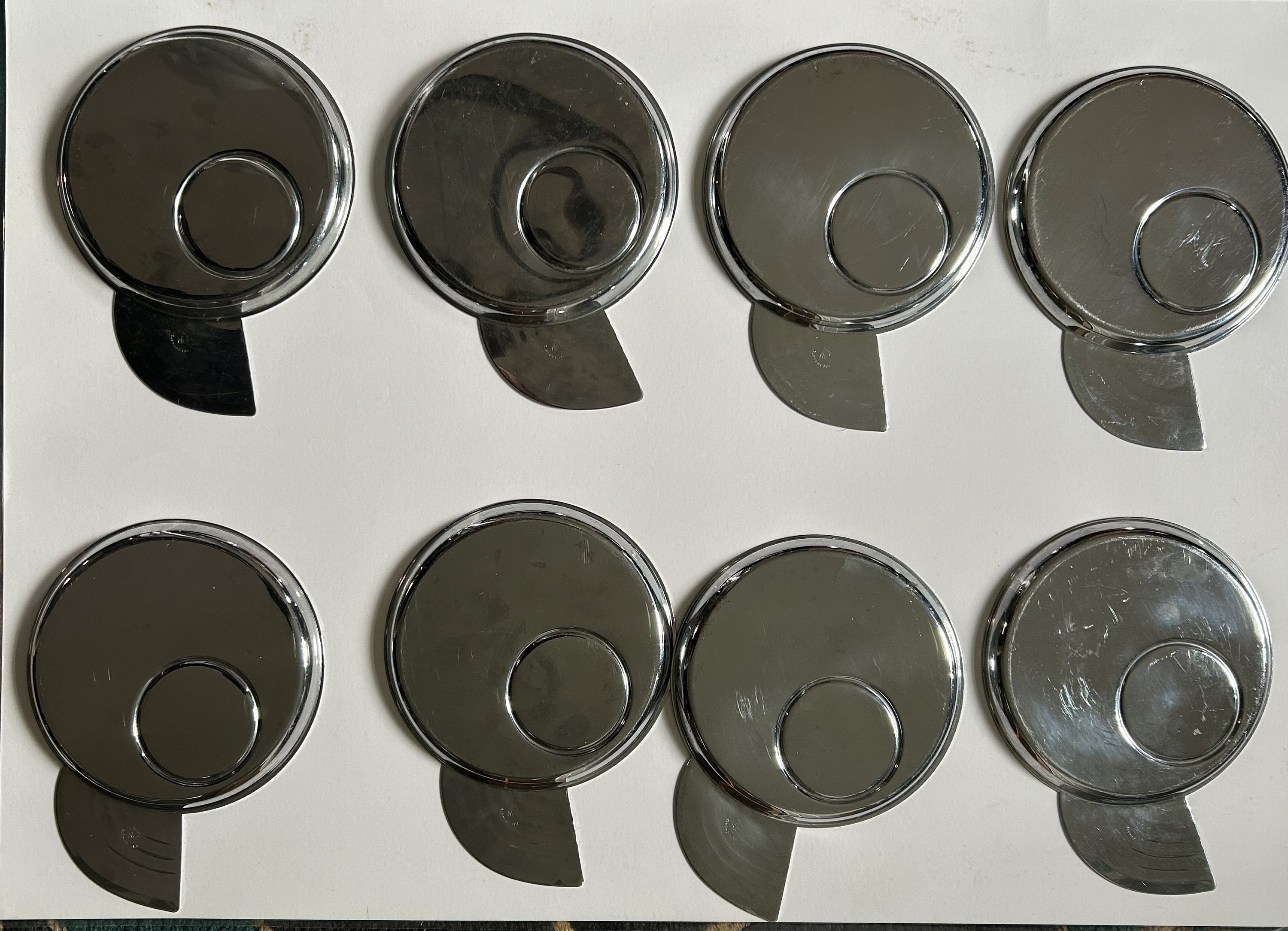 Set of Eight Chase Chrome Canape Plates Designed by Lurelle Guild 1933 ...