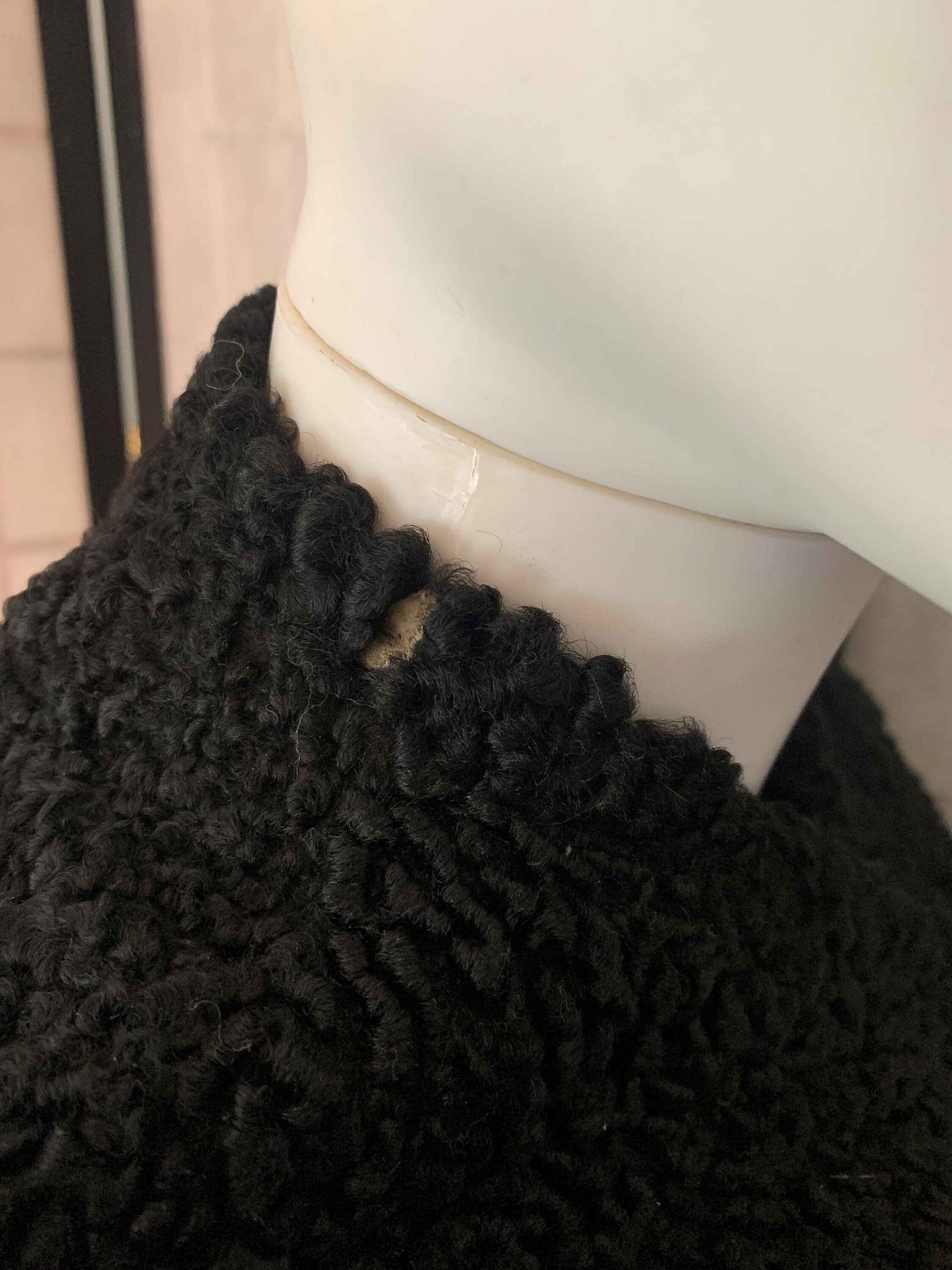 Black Persian Lamb Cape With Scallopped Edge and Beautiful Lining - Etsy