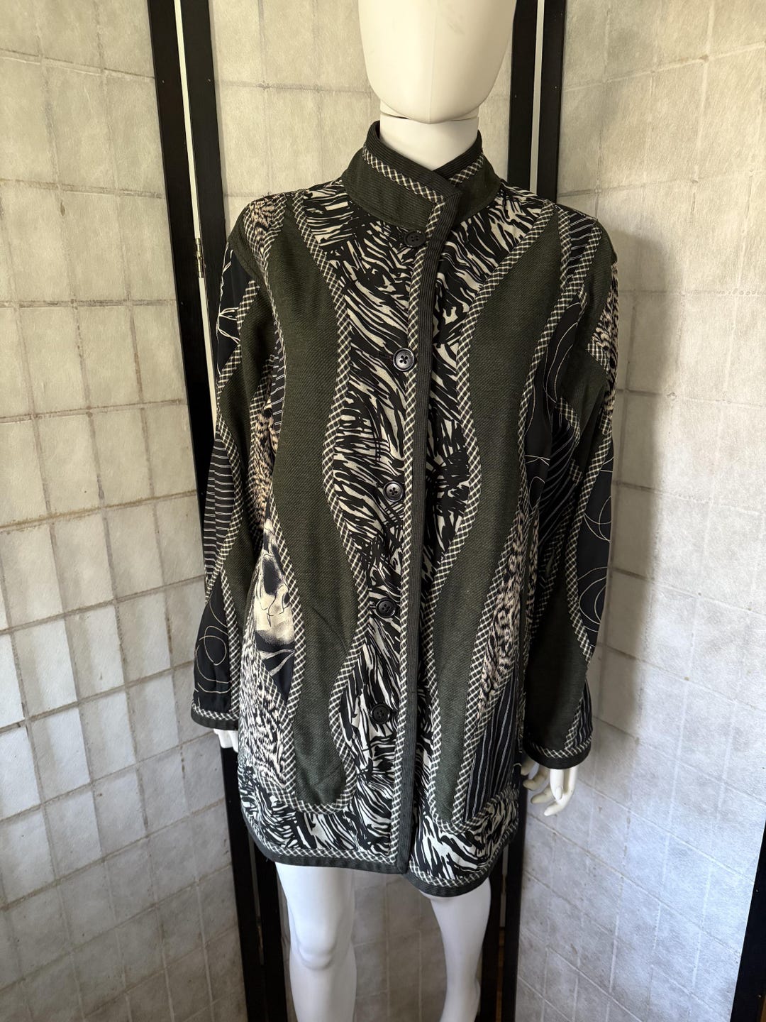 Koos Van Denakker Patchwork Coat - Etsy