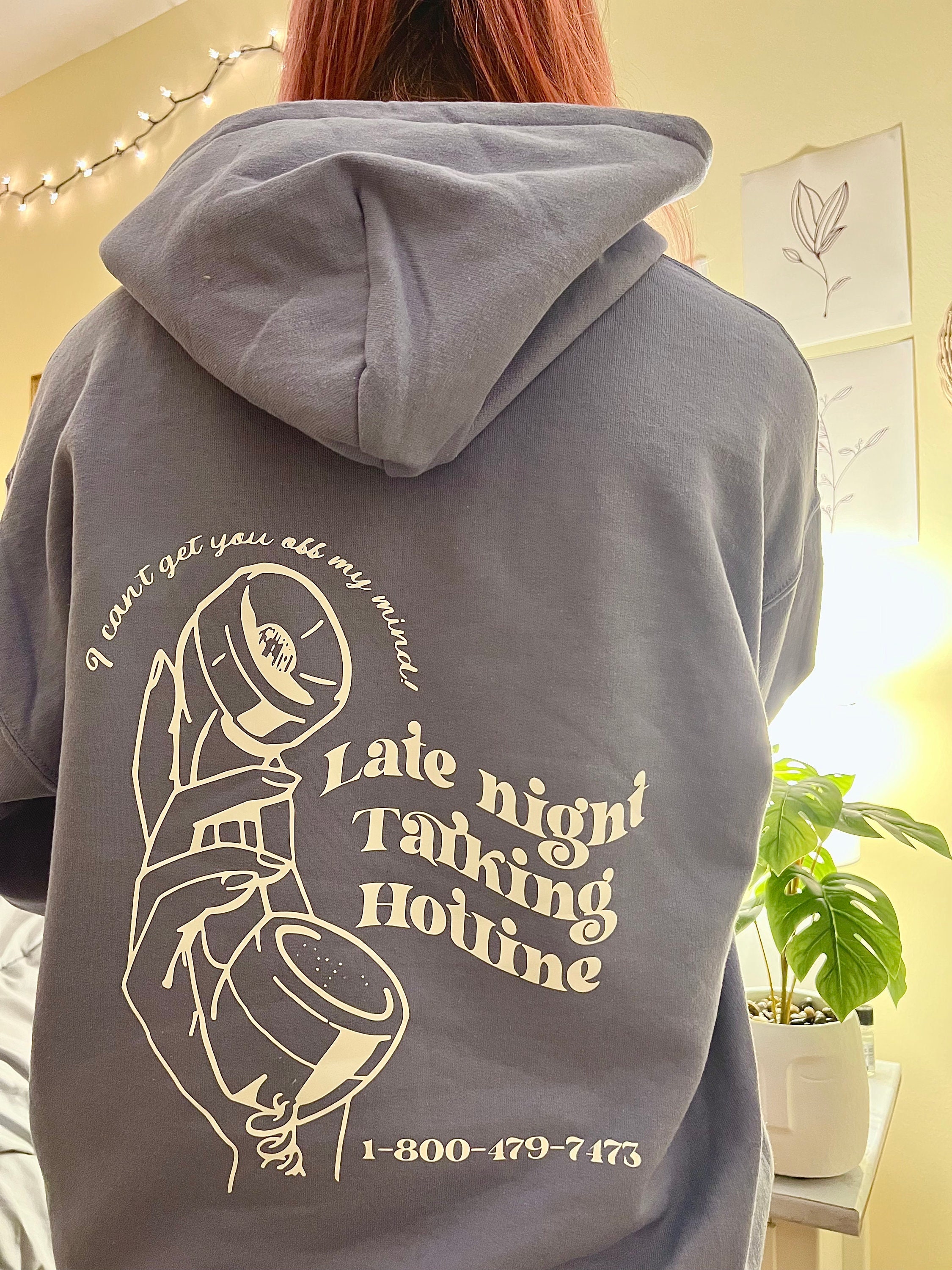 Late Night Talking Hotline Hoodie - Etsy