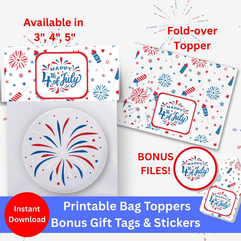 Candy Bag Toppers - Etsy