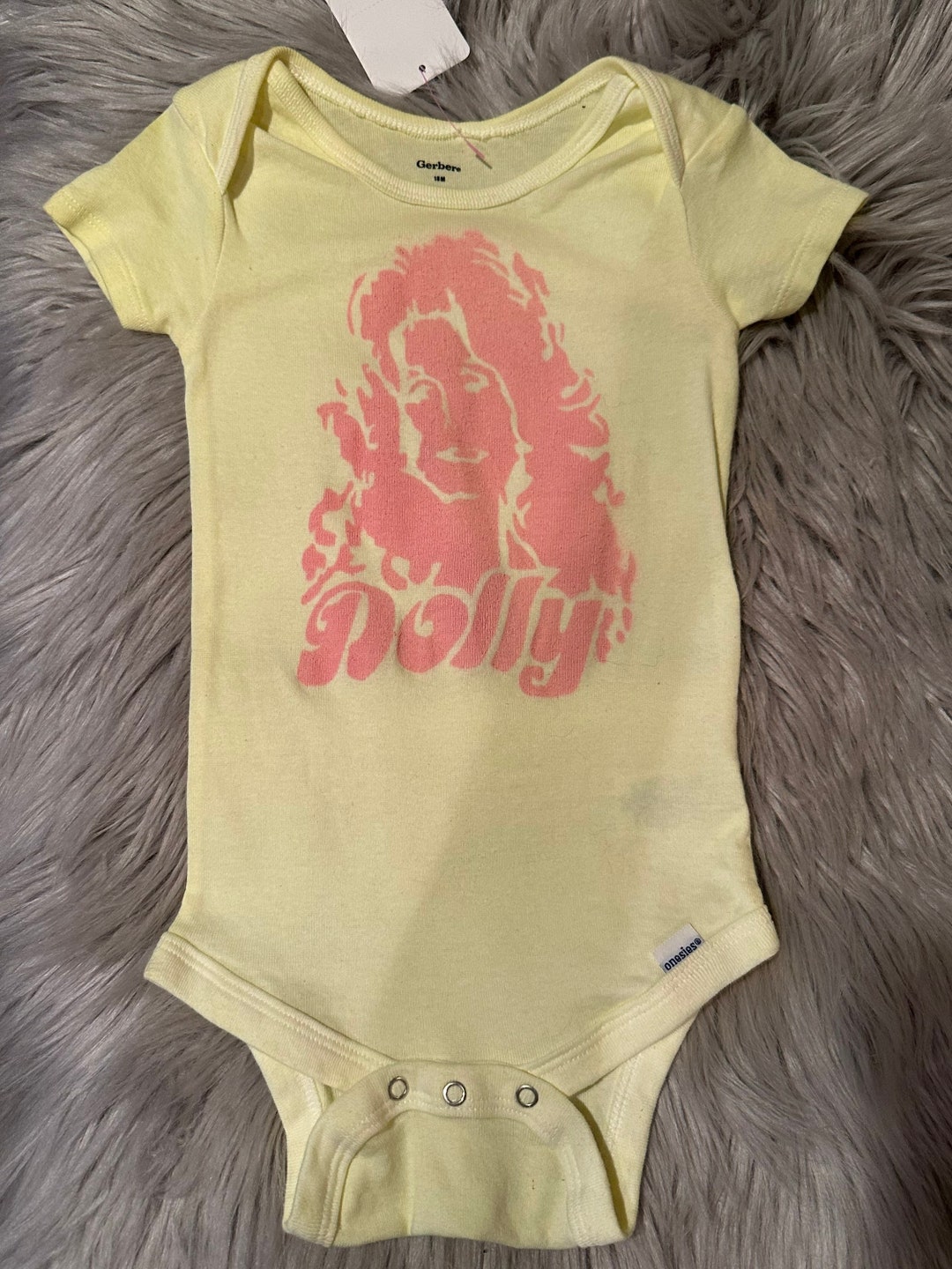 Dolly Parton Yellow & Pink Soft Baby Onesies Unisex 18 Months - Etsy