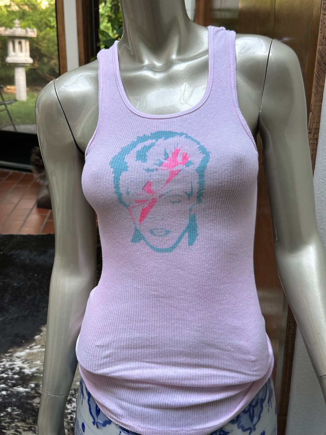 David Bowie Ziggy Stardust Punk Mohawk Graffiti Art on Soft - Etsy