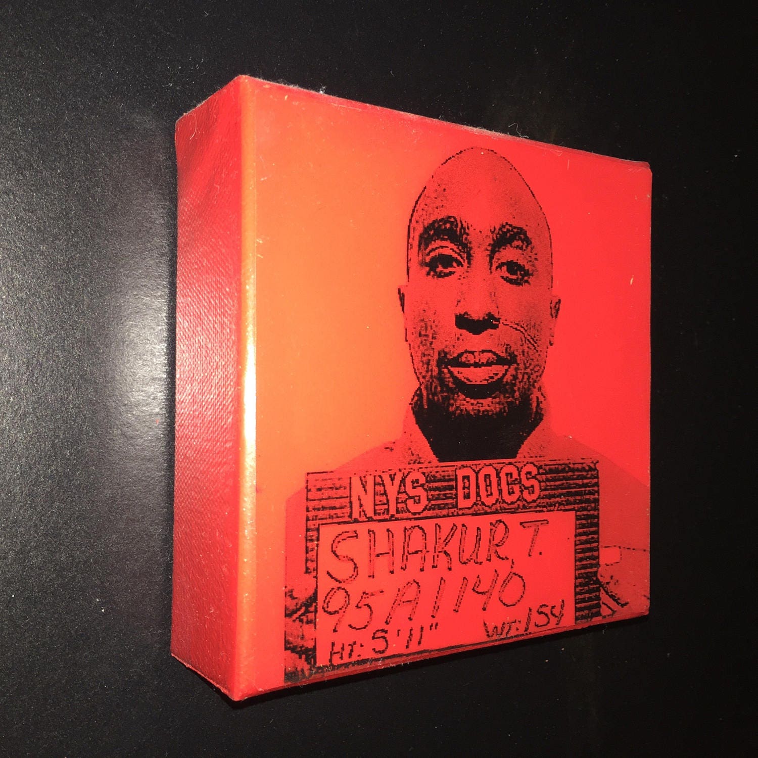 Tupac 2PAC Death Row Records celebrity Mugshot 1/100 Signed - Etsy