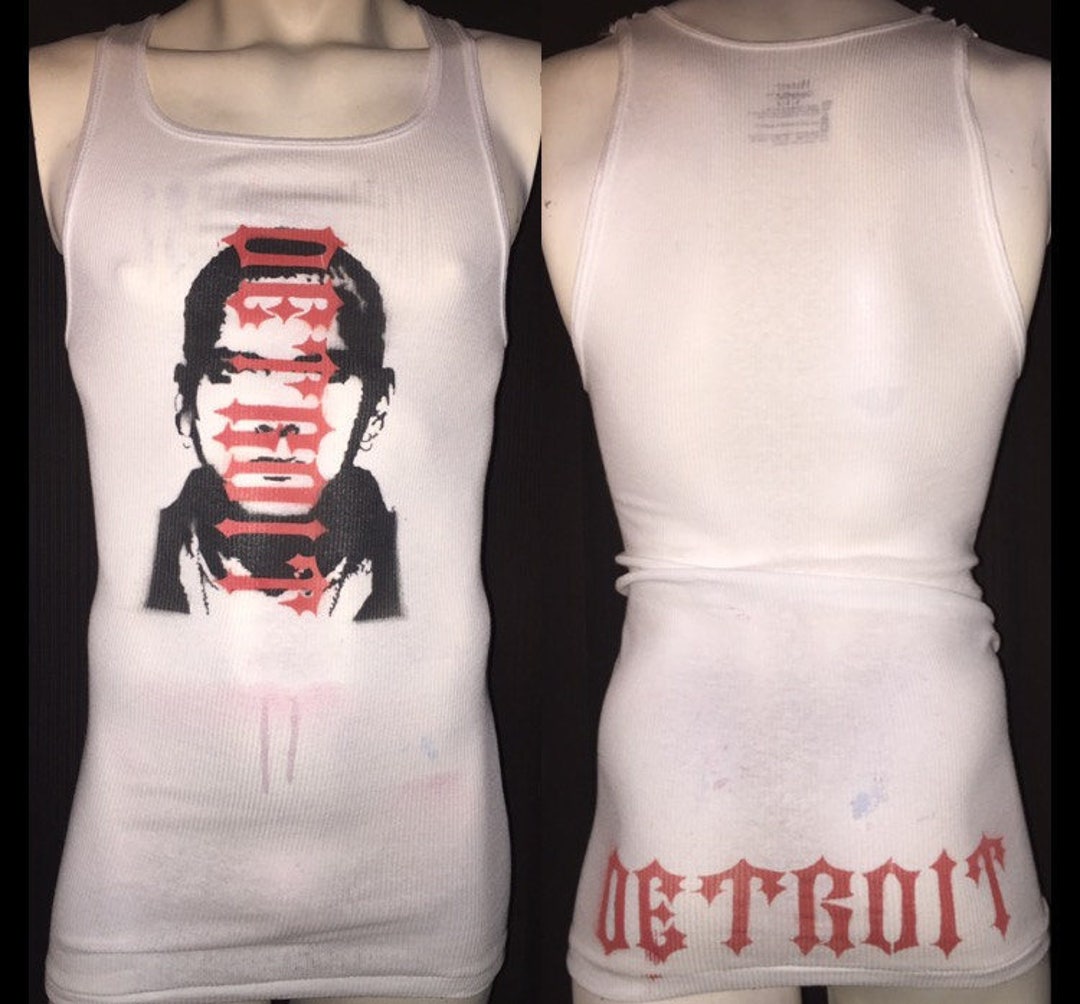 Detroit Eminem Inspired Urban Graffiti Soft Tank Top Singlet White M - Etsy