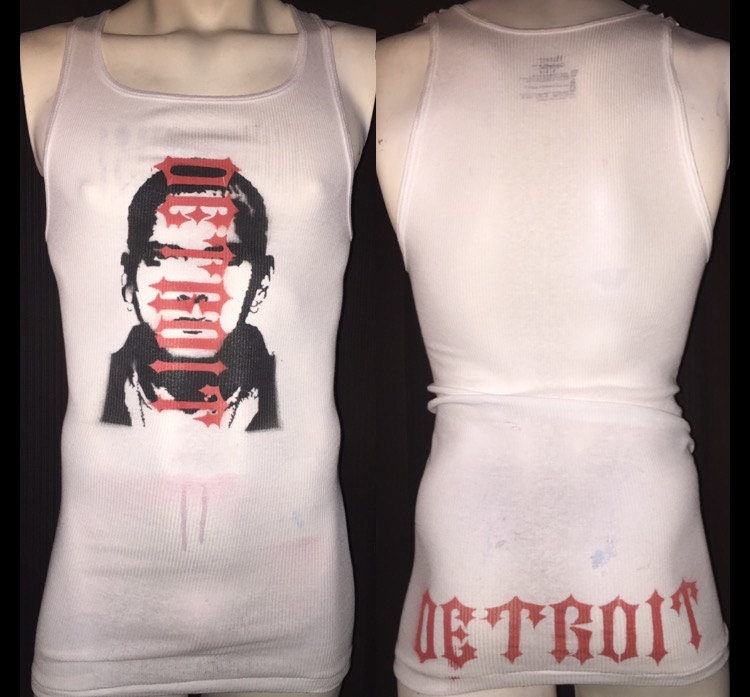 Detroit Eminem Inspired Urban Graffiti Soft Tank Top Singlet White M - Etsy