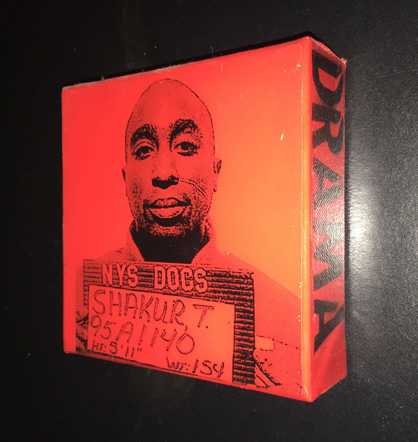 Tupac 2PAC - Death Row Records -celebrity Mugshot 1/100 Signed 3D Art ...
