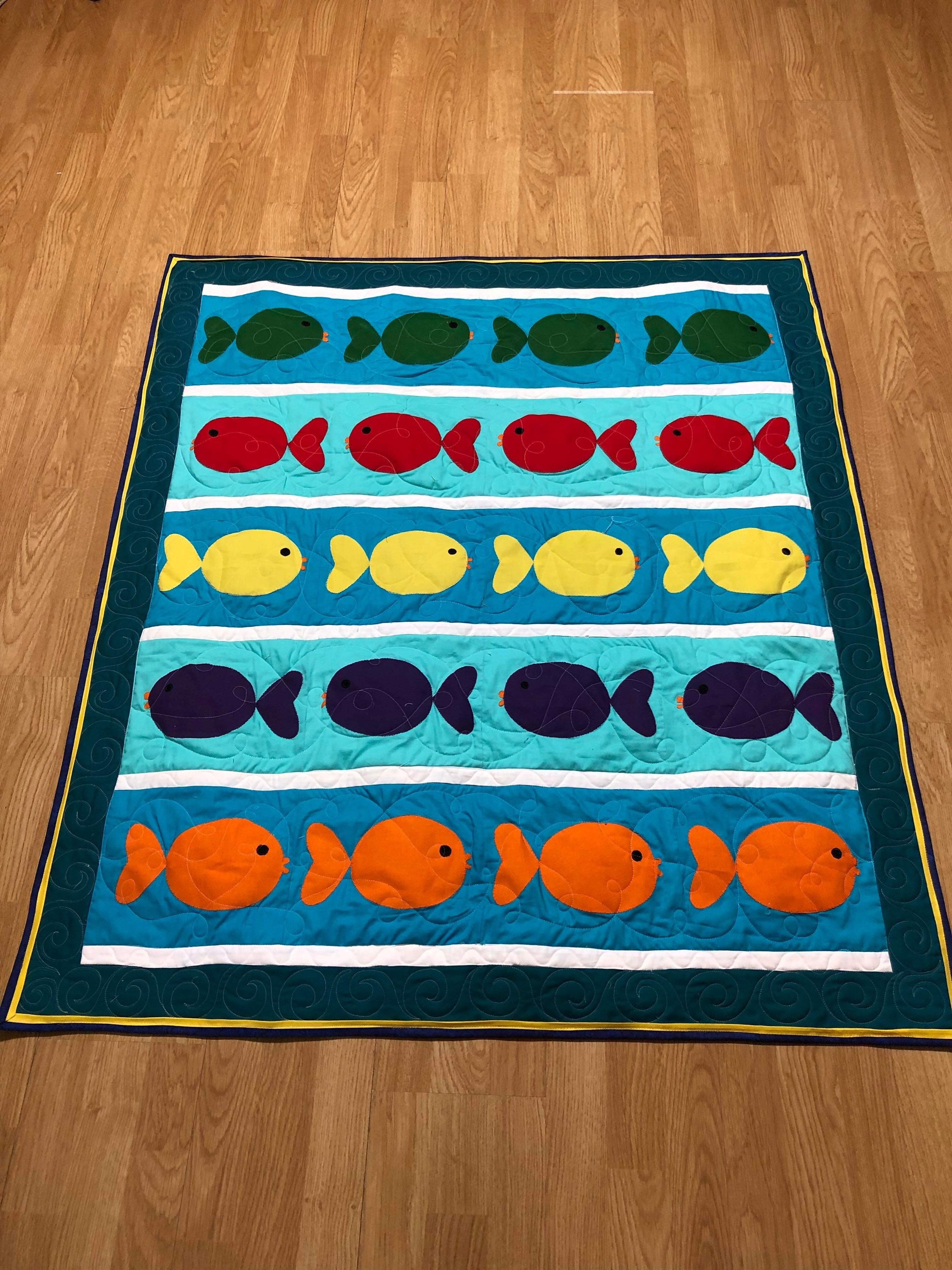 Cute Fish Quilt - Etsy