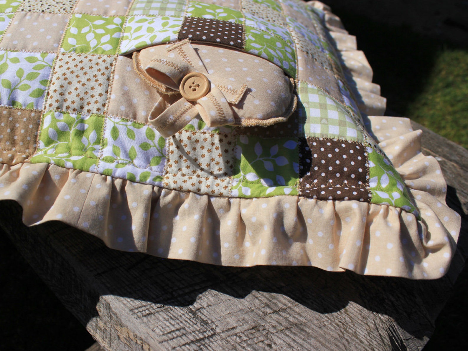 Patchwork Quilted Pillowcase. Custom Quilt Pillow Shams. Personalized ...