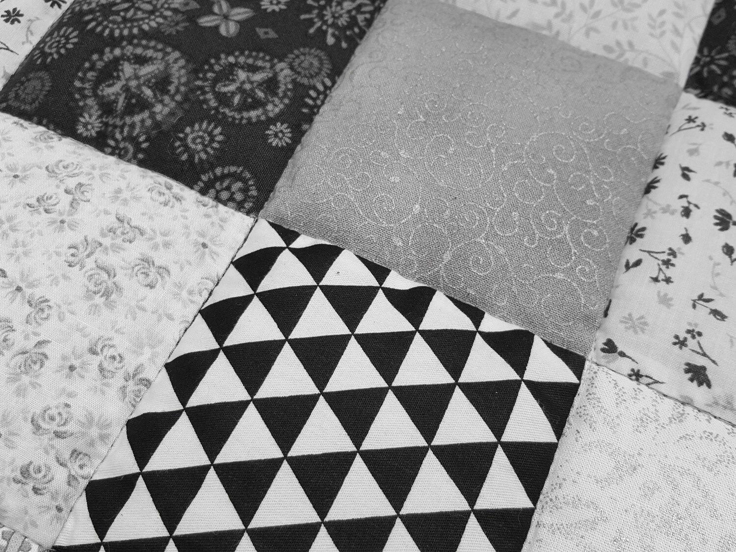 Grey Black White Patchwork Rag Quilt Personalised Quilt Set Etsy