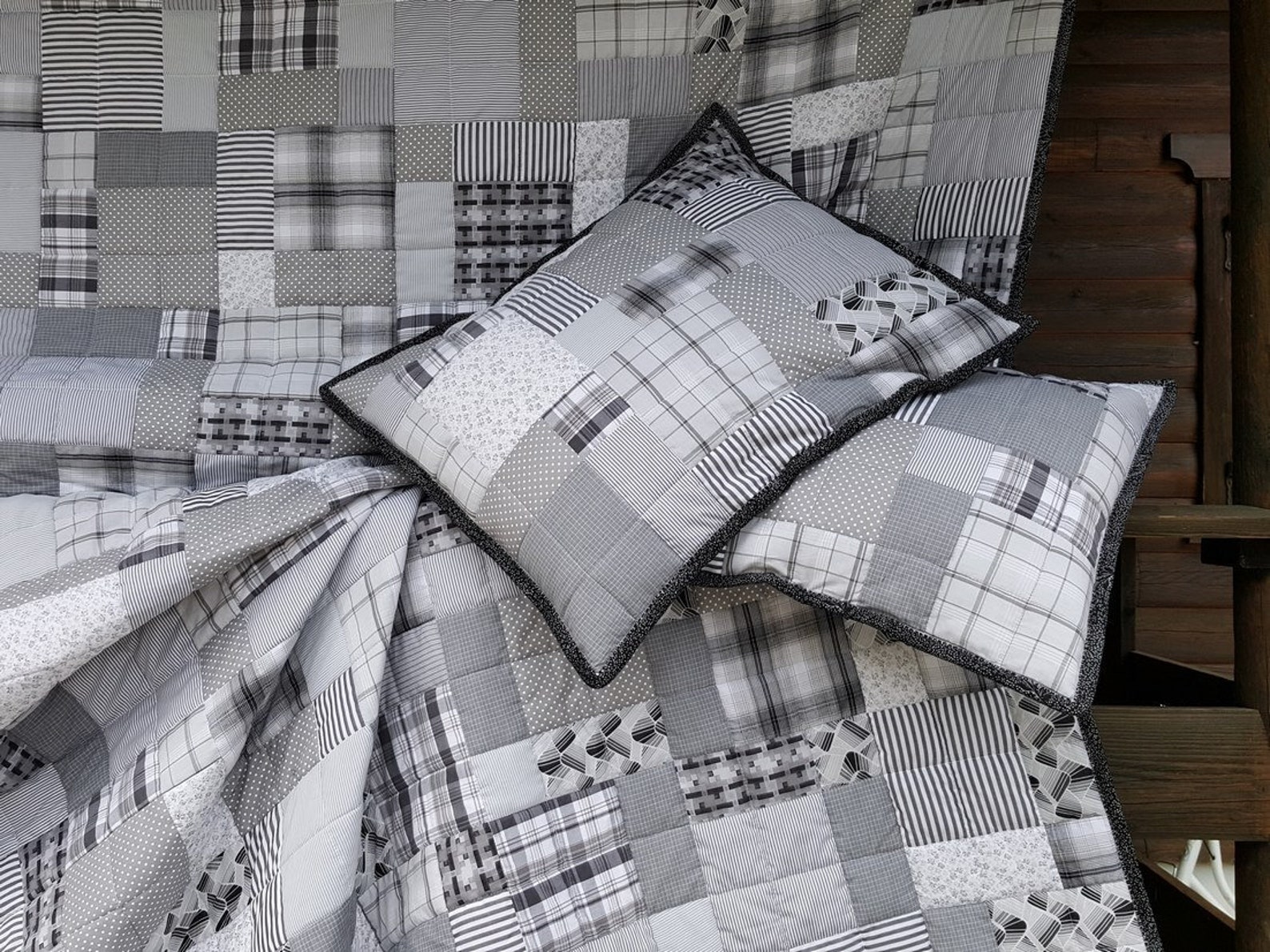 Patchwork Quilted Pillowcase. Custom Quilt Pillow Shams. Personalized ...