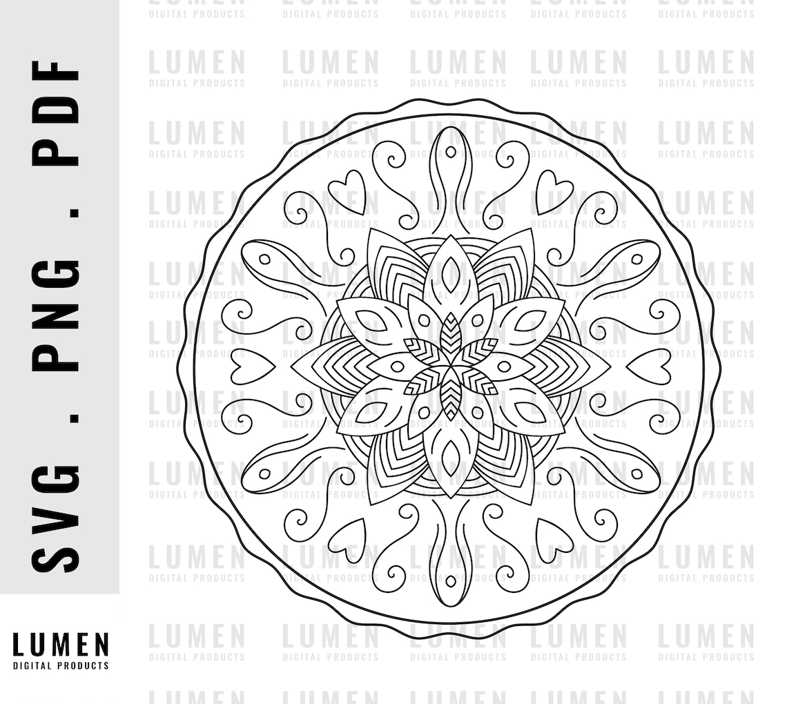 Mandala SVG Bundle 4 Mandala Cut Files Commercial License - Etsy