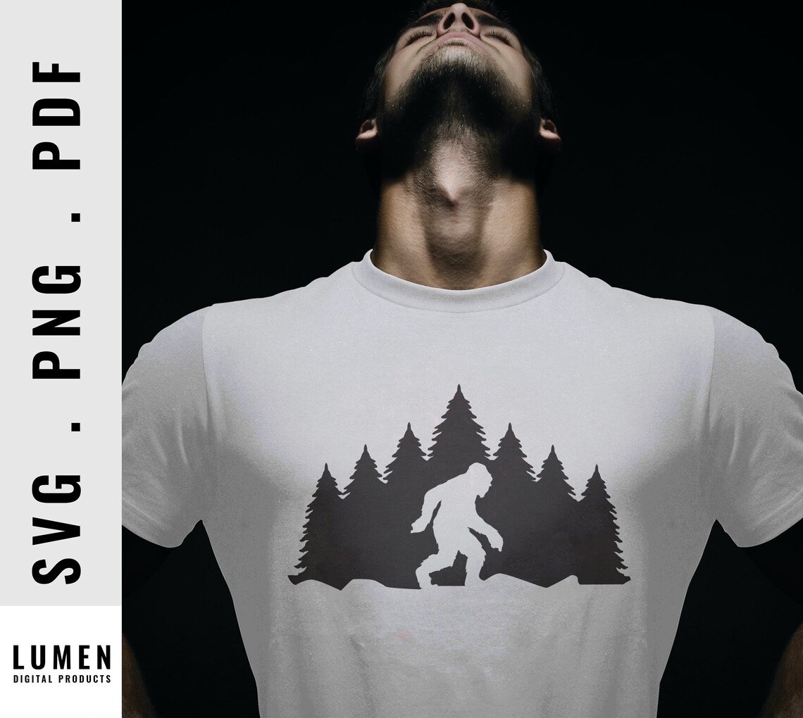Yeti Svg, Sasquatch Svg, Big Foot Svg, Big Foot in the Forest Svg ...
