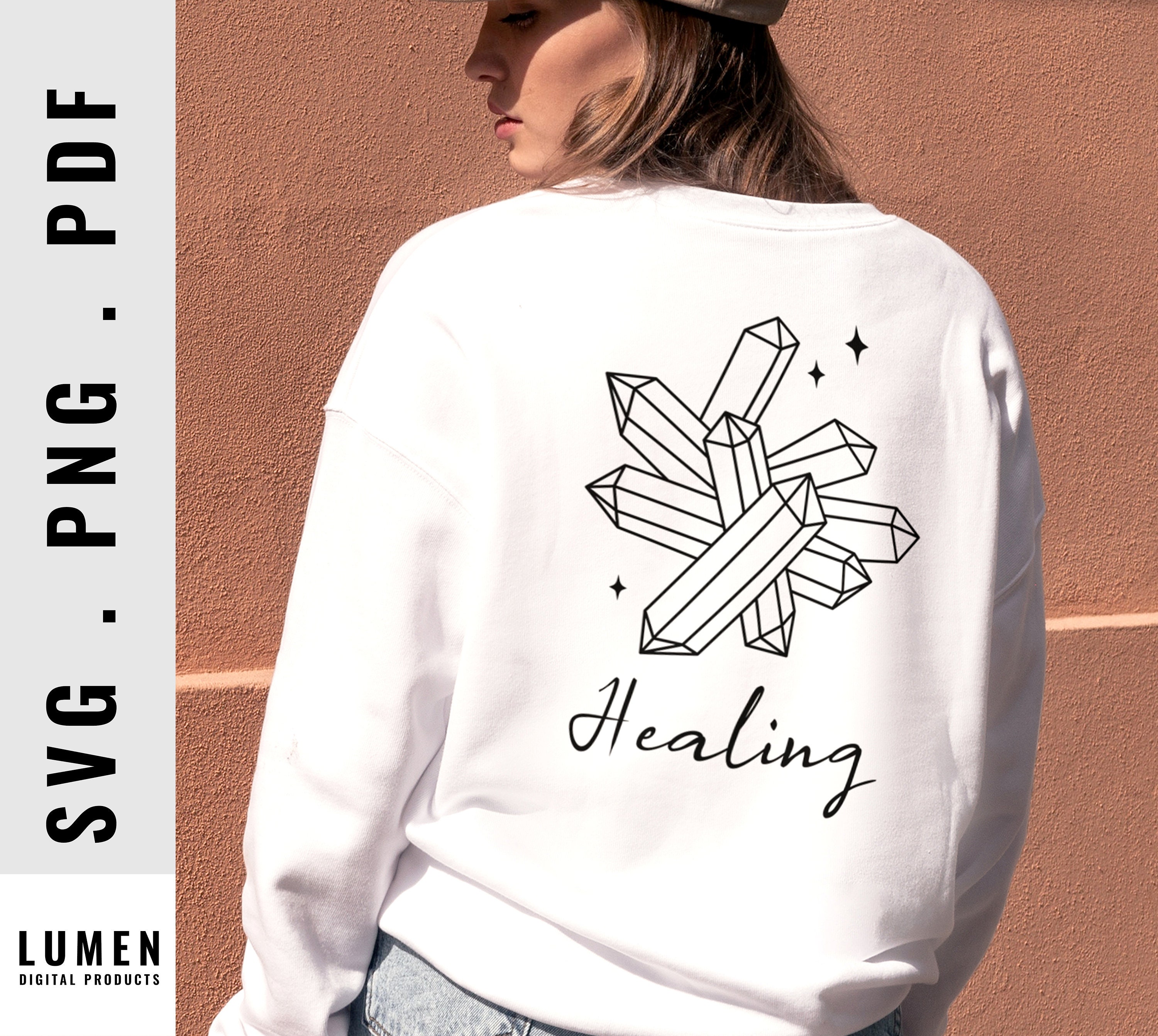 Healing Crystal SVG Design, SVG File for Coffee Mug, Tumbler ...