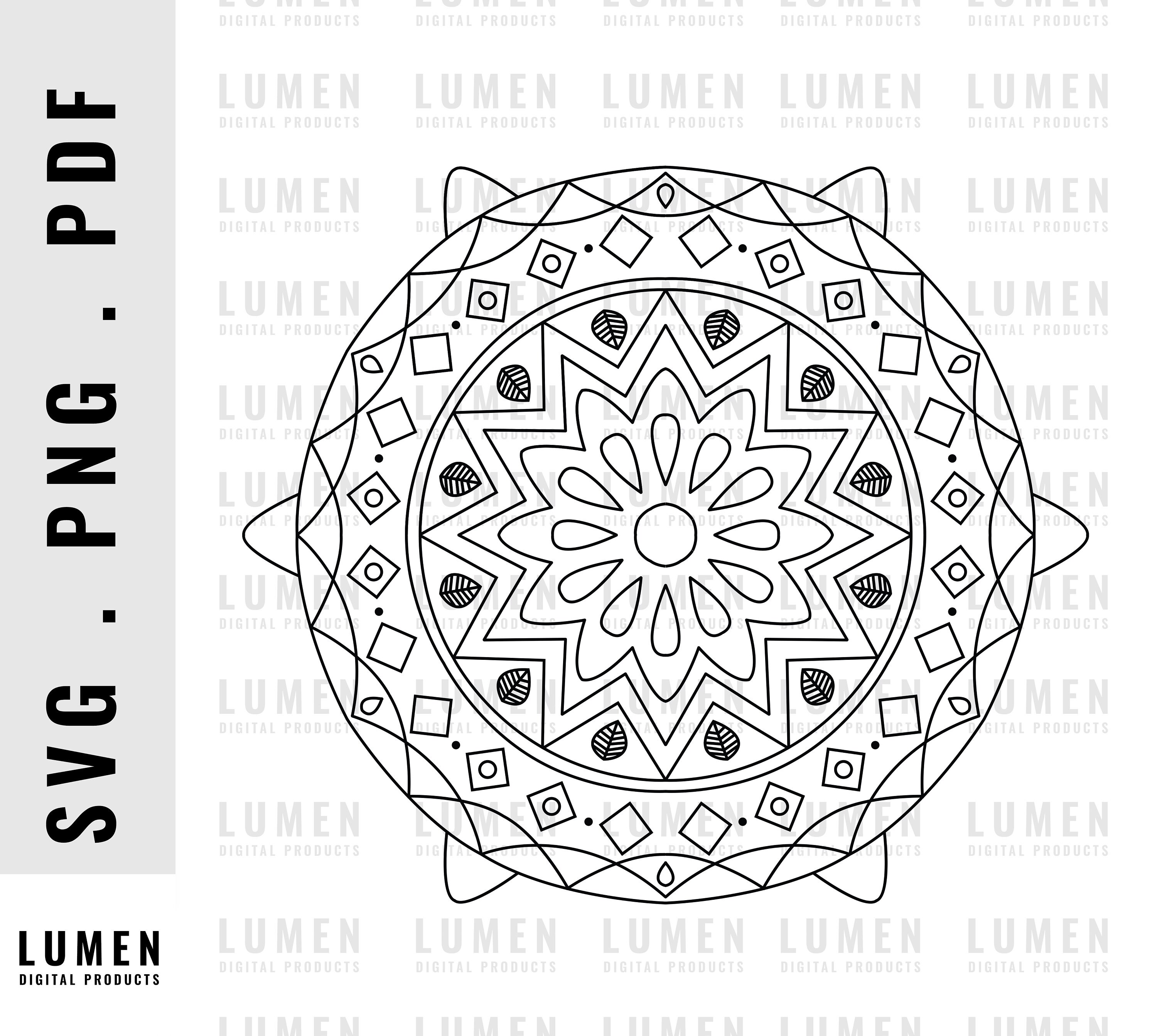 Mandala SVG Bundle, 4 Mandala Cut Files, Commercial License Mandala ...