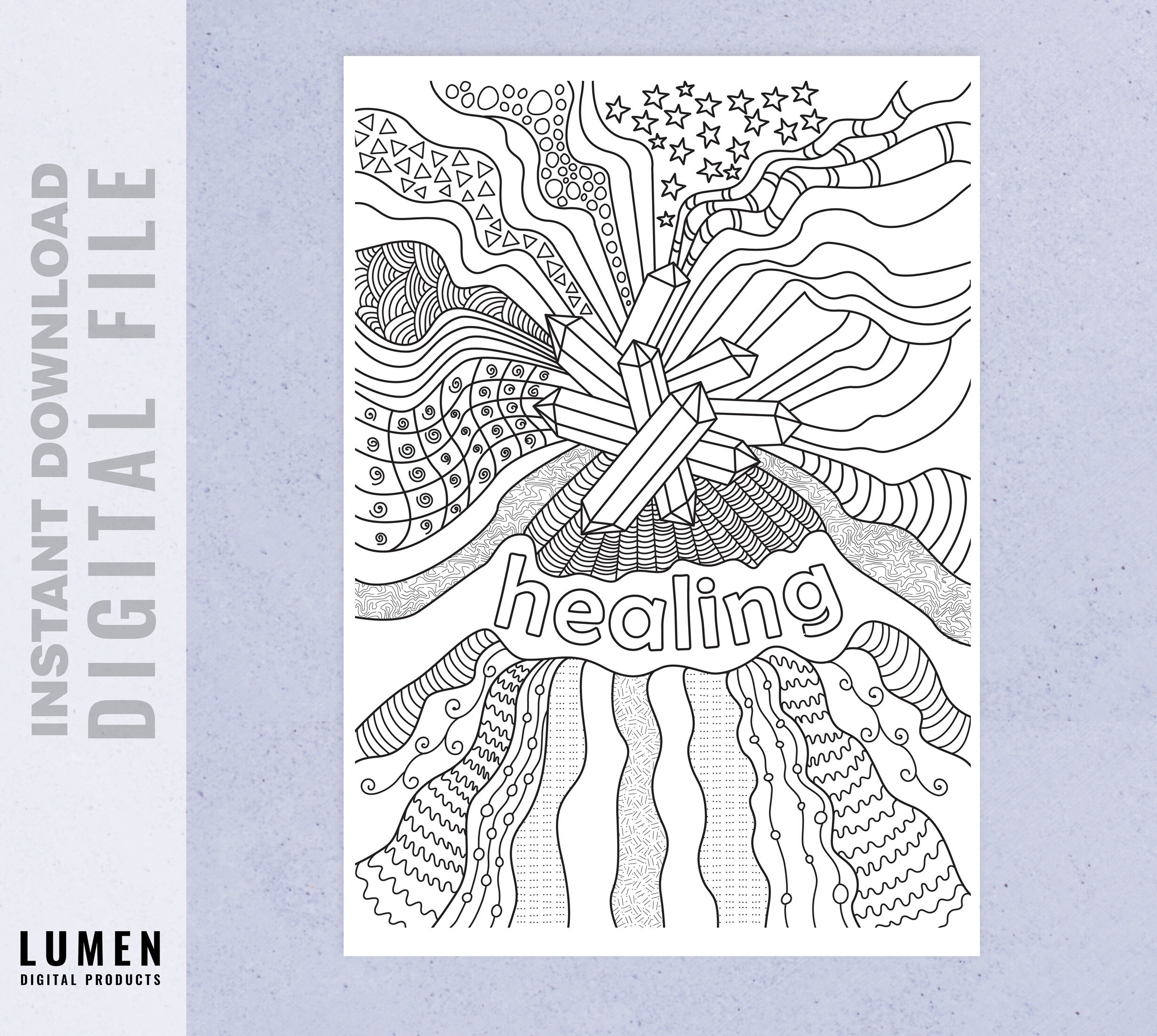 Adult Coloring Pages, Positive Thinking, Yoga, Manifestation, Digital ...