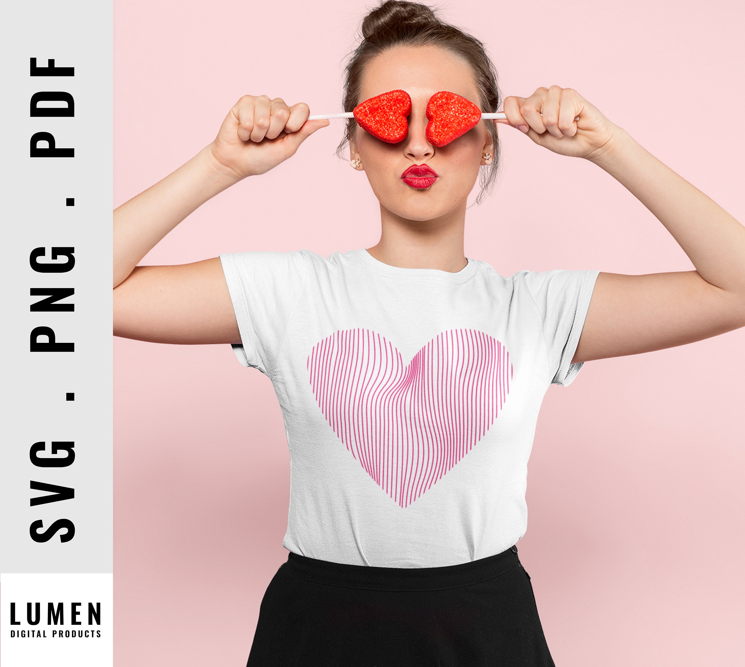 Heart SVG, Heart T-shirt Design, Heart Clipart, Pink Wavy Heart Svg ...