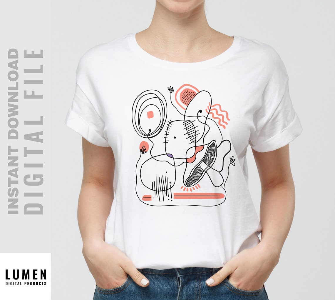 Abstract Line Art Png, Sublimation Design Png, Abstract Line Art ...