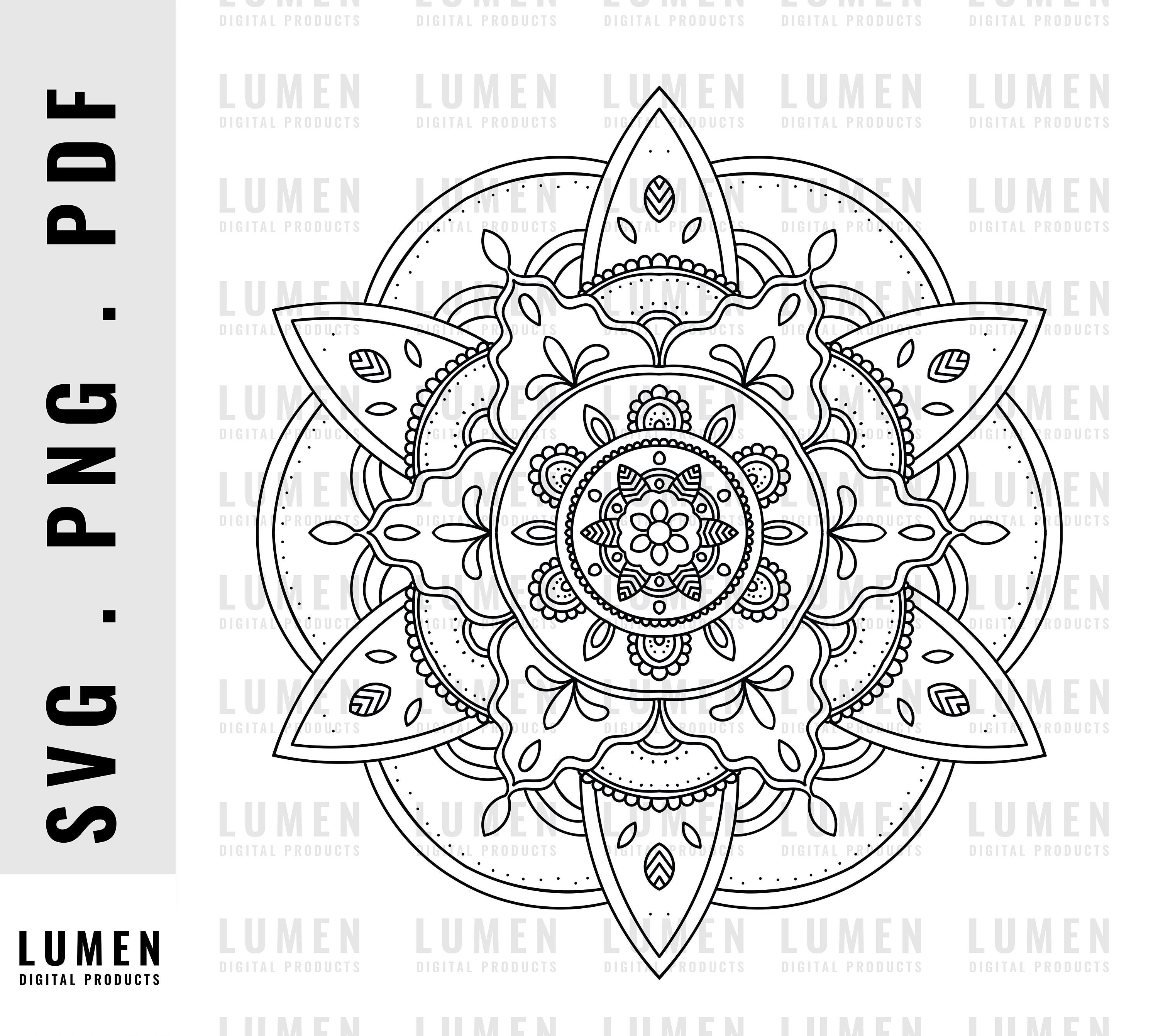 Mandala SVG Bundle, 4 Mandala Cut Files, Commercial License Mandala ...