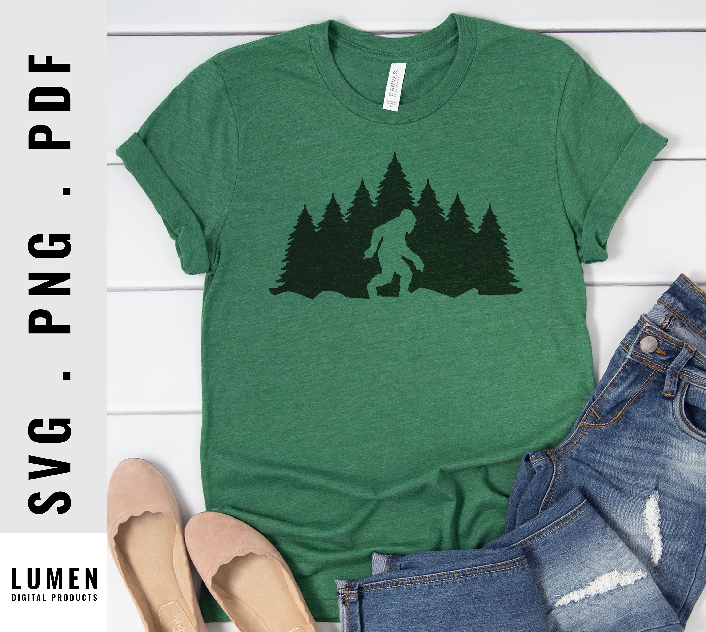 Yeti Svg, Sasquatch Svg, Big Foot Svg, Big Foot in the Forest Svg ...