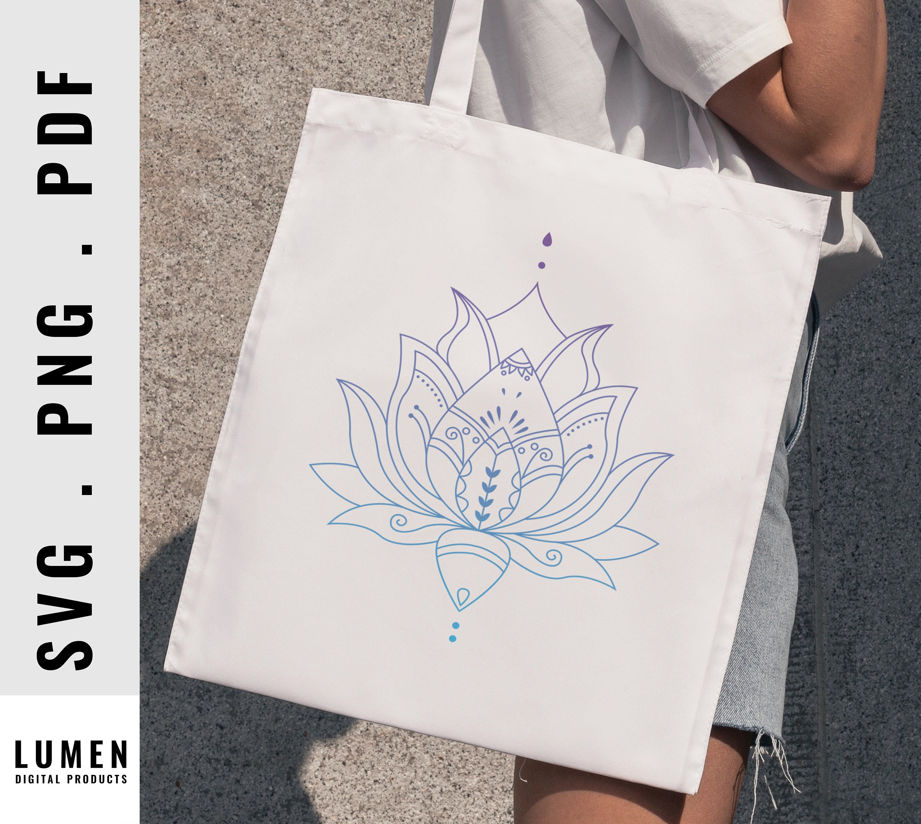 Lotus Sublimation Design, Lotus SVG, Lotus PNG, Lotus T-shirt Design ...