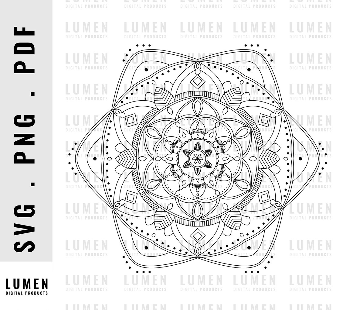 Mandala SVG Bundle, 4 Mandala Cut Files, Commercial License Mandala ...