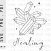 Healing Crystal SVG Design, SVG File for Coffee Mug, Tumbler ...