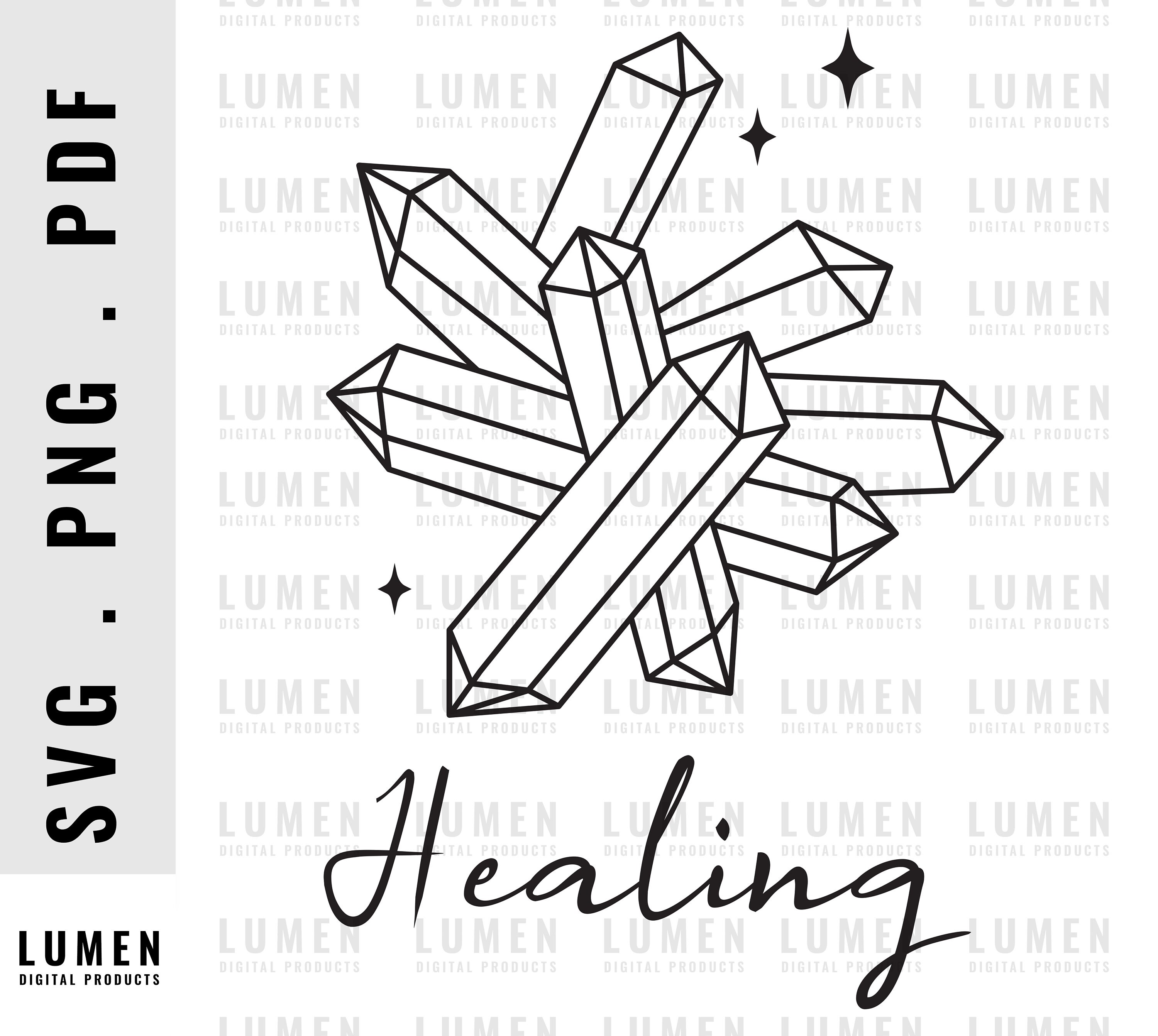 Healing Crystal SVG Design, SVG File for Coffee Mug, Tumbler ...