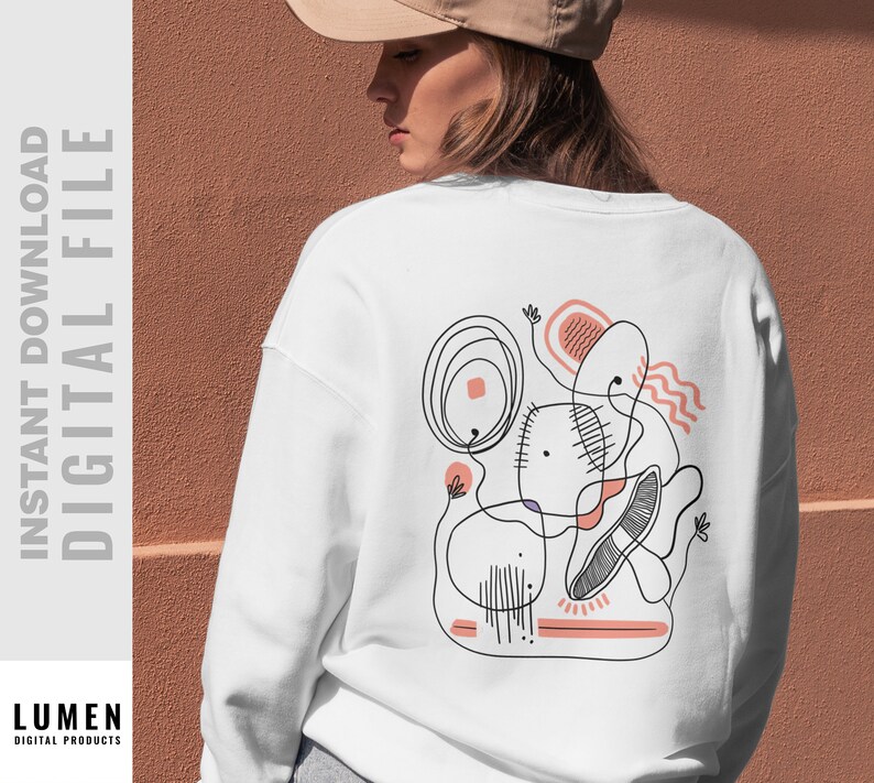 Abstract Line Art Png, Sublimation Design Png, Abstract Line Art ...