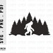 Yeti Svg, Sasquatch Svg, Big Foot Svg, Big Foot in the Forest Svg ...
