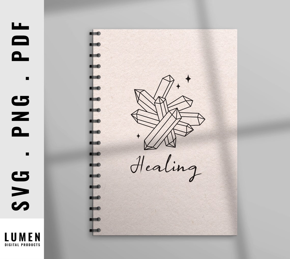 Healing Crystal SVG Design, SVG File for Coffee Mug, Tumbler ...