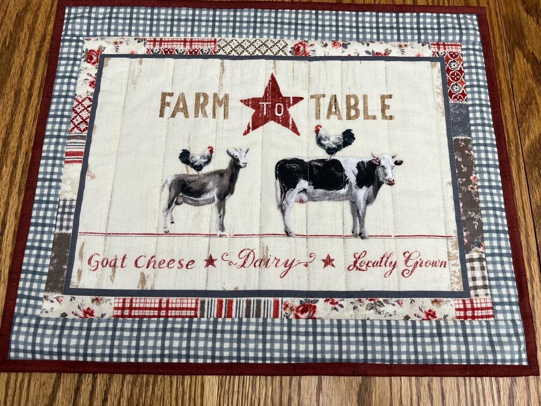 Chicken Handmade Placematsfarmhouse Decorhousewarming Gifttableware ...