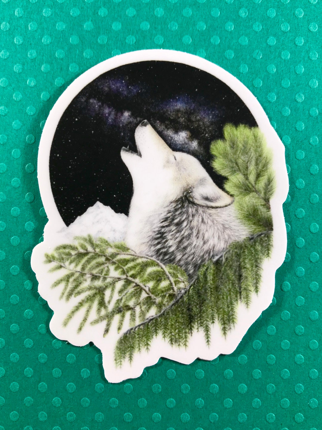 Howling Wolf Sticker, Waterproof, Weatherproof, Phone Case Decal ...