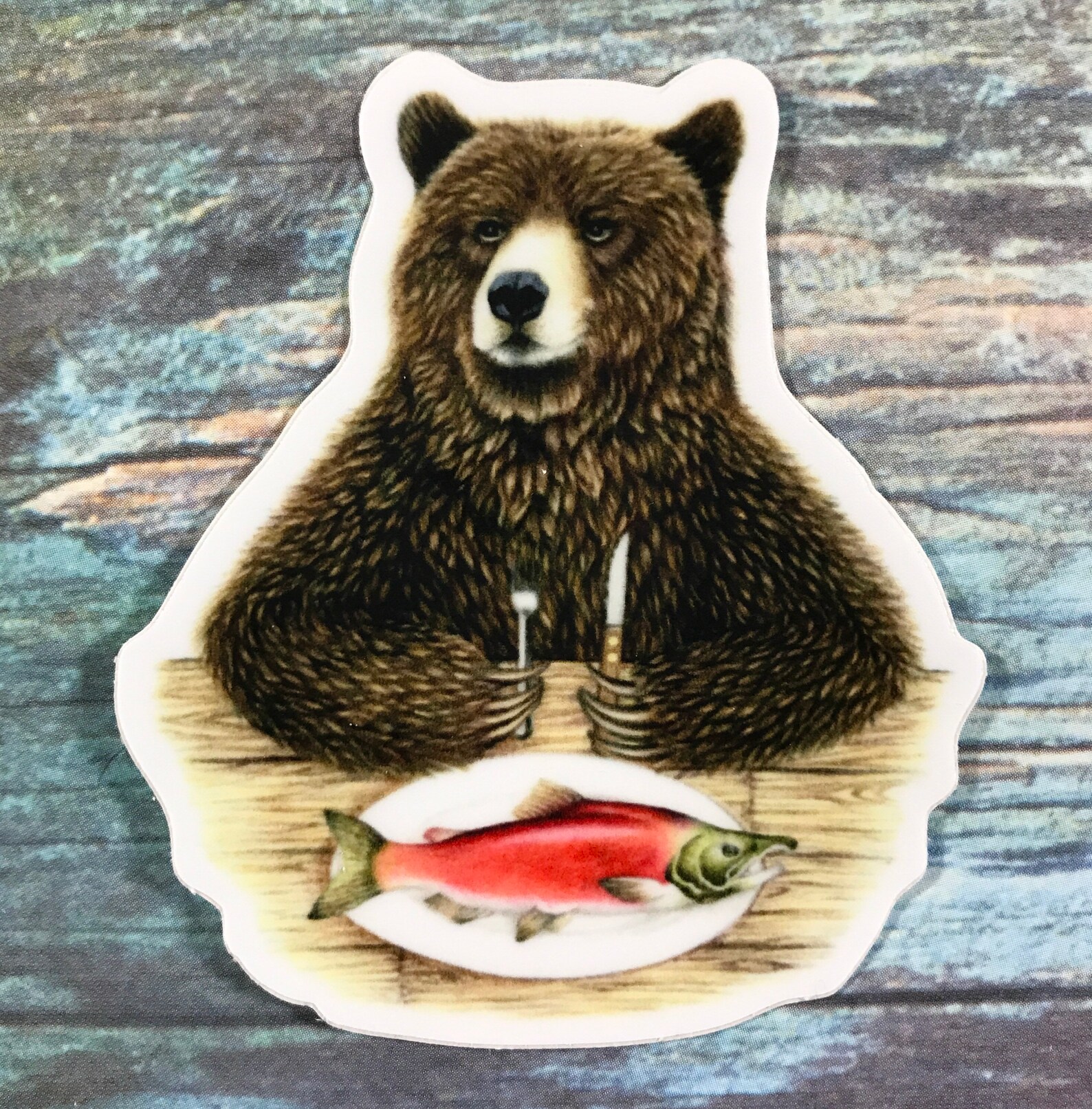 Alaska Sticker 5 Pack Including Bear With Salmon Sea Otters - Etsy