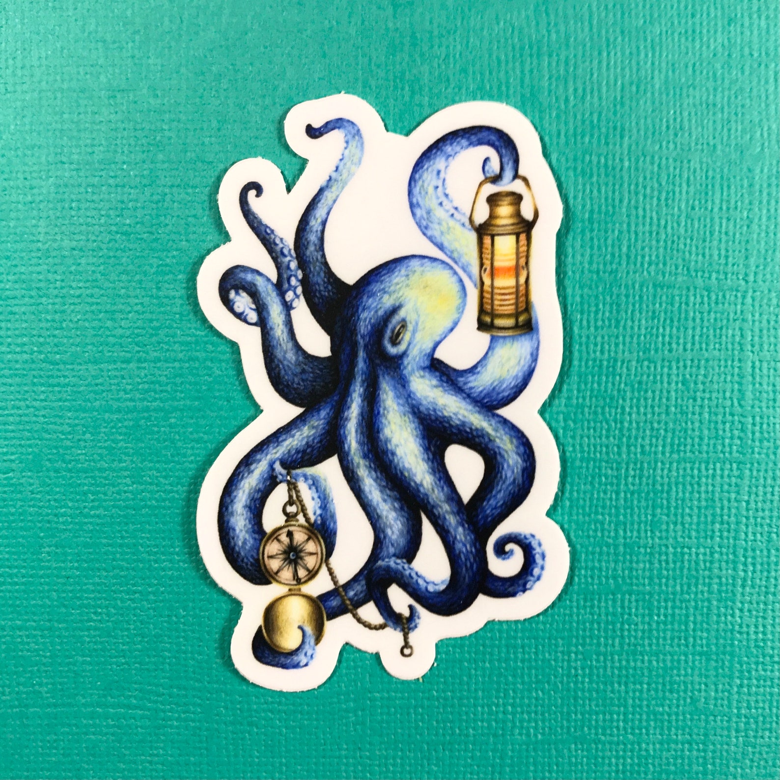 Octopus Sticker, Waterproof for Water Bottle, Nalgene Sticker, Laptop ...