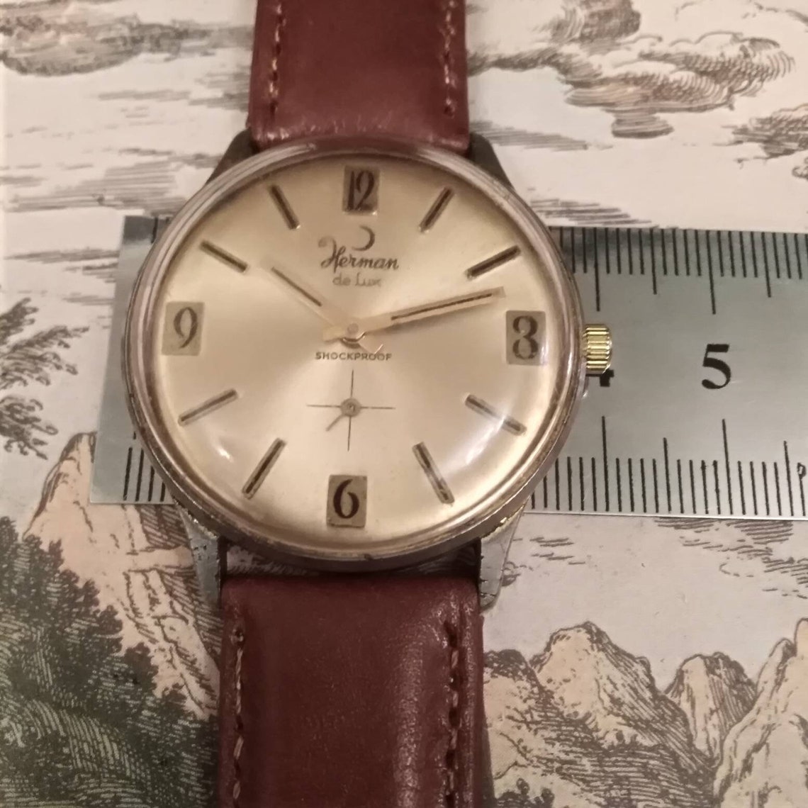 Rare Vintage Herman Delux Men's Wristwatch Swissmade - Etsy