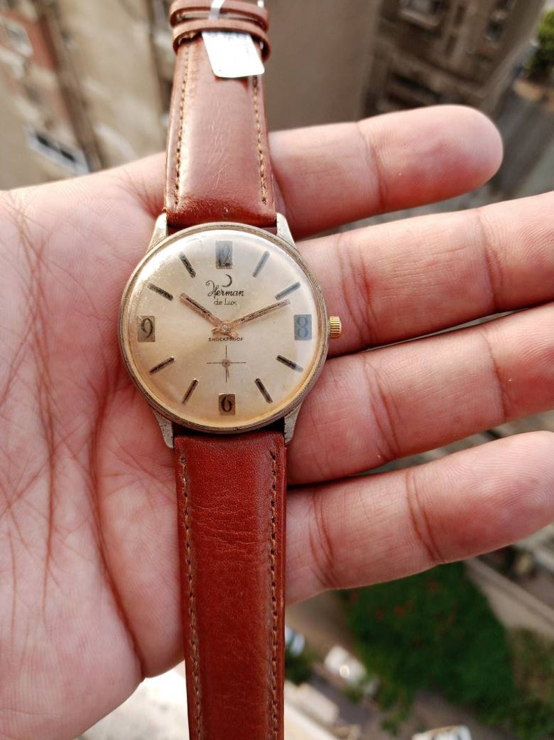 Rare Vintage Herman Delux, Men's Wristwatch, Swissmade Watch ...