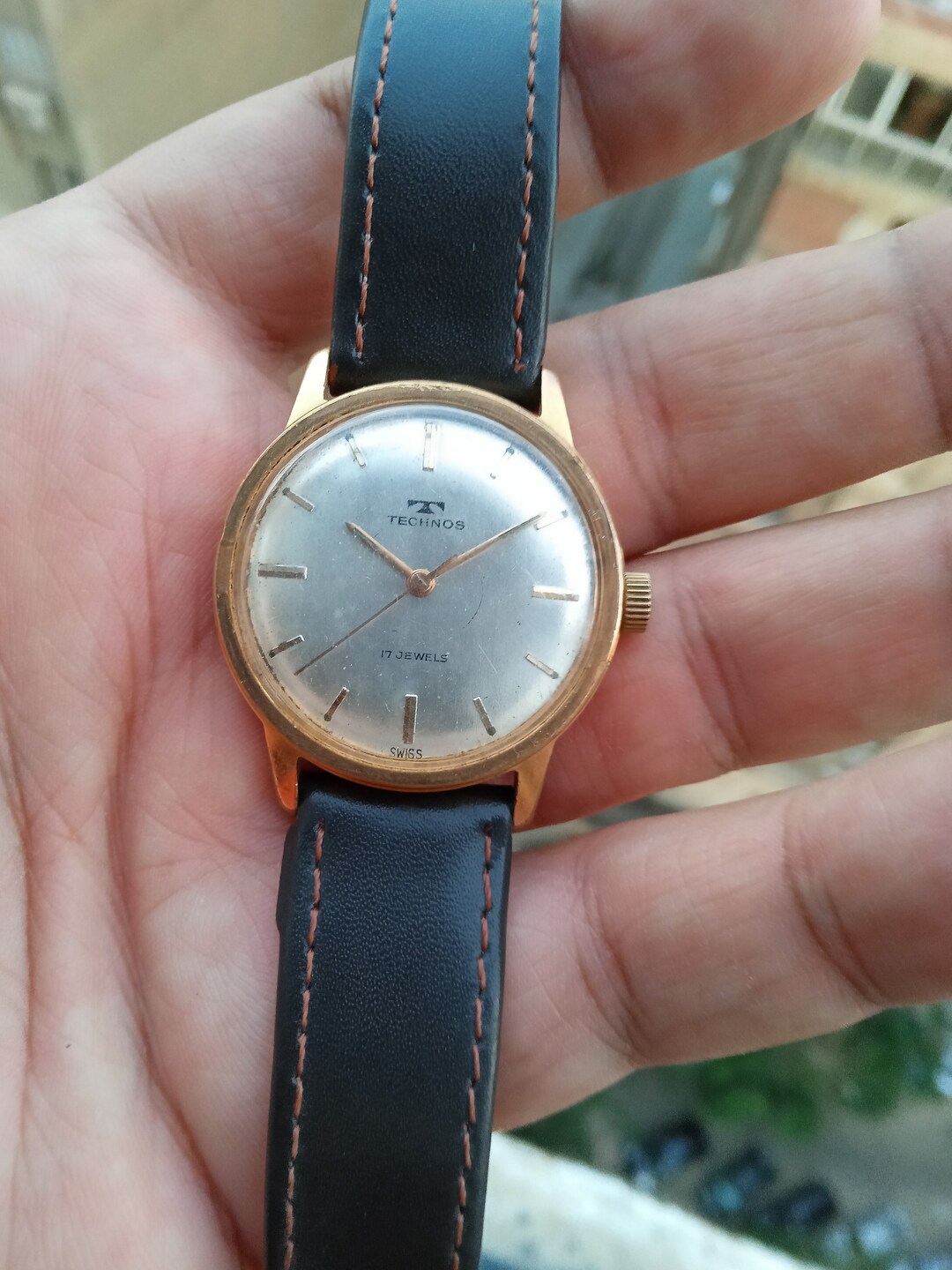 Vintage Technos Handwind, Swissmade Watch, Men's Wristwatch, Goldplated ...