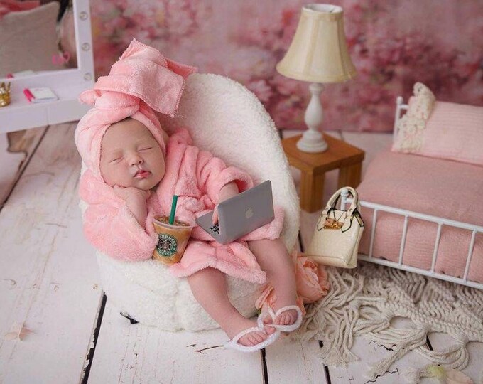 RTS! Pink Bathrobe | Baby Girl Outfit Newborn Photography Prop Newborn ...
