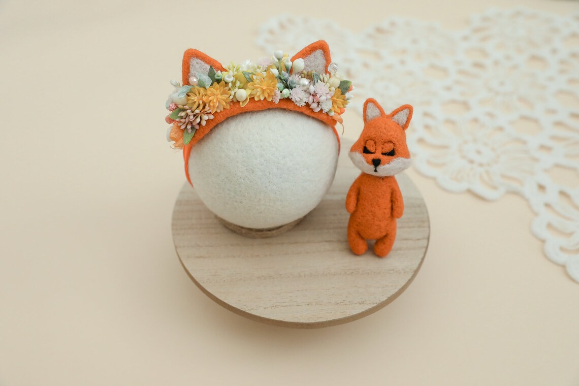 MADE TO ORDER! Felted Fox Props | Newborn Photography Prop Wool Animal ...