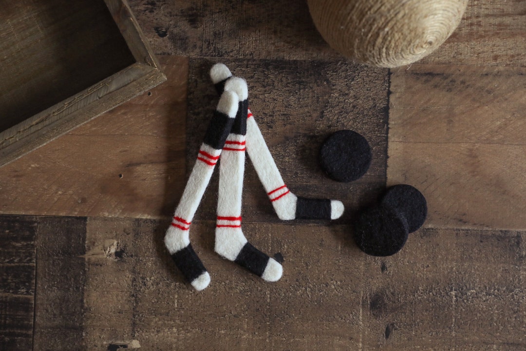 RTS! Felted Hockey Set| Felted Stuffy Toys Newborn Photography Props ...