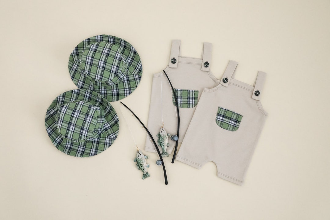 RTS! Newborn Fisherman Outfit | Fishing Overall and Hat Fishing Rod ...