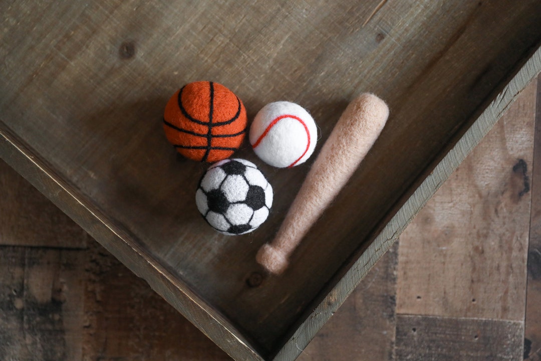 MADE TO ORDER Newborn Photography Sport Props Felted Wool Toys Felted ...