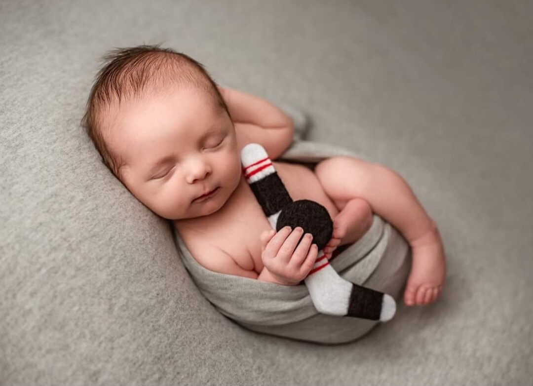 RTS! Felted Hockey Set | Felted Stuffy Toys Newborn Photography Props ...