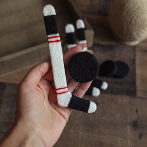 RTS! Felted Hockey Set | Felted Stuffy Toys Newborn Photography Props ...